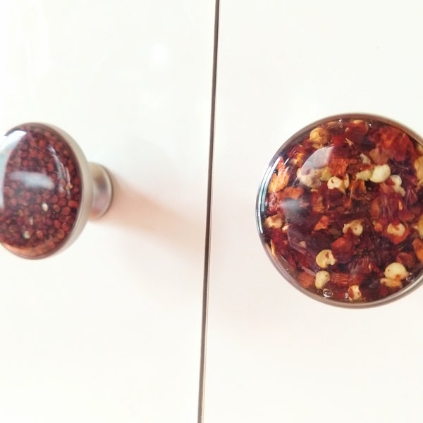 Antique Copper Spice Resin Cabinet Knobs, Farmhouse, Boho, Unique Knobs ...