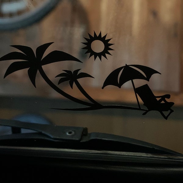 Beach Paradise 4x4 & Car Windshield Vinyl Decal Sticker - Etsy