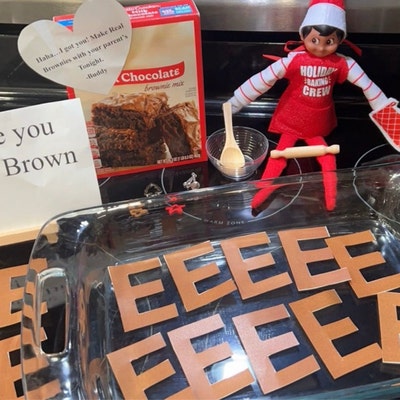 Pizza Night With Elf Cute Box With pizza Sticker on the Inside. Elf ...