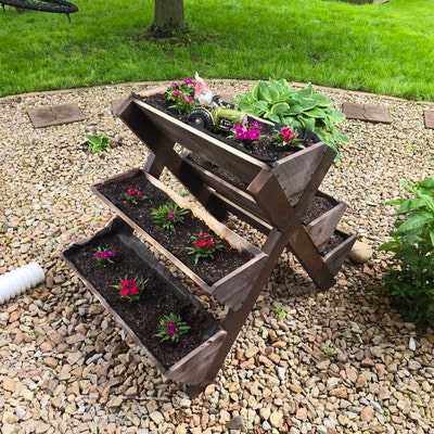 5 Box Tier Planter Plans, Multi-tier Planter, Fence Picket Planter ...