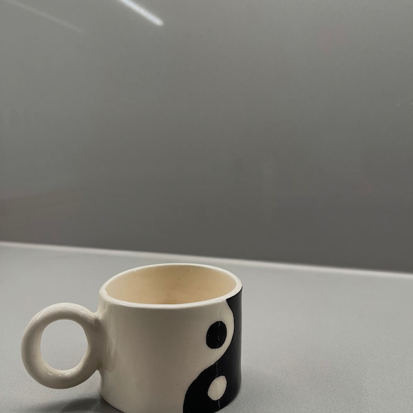 Handmade Ceramic Yin Yang Mug With Handle - Etsy