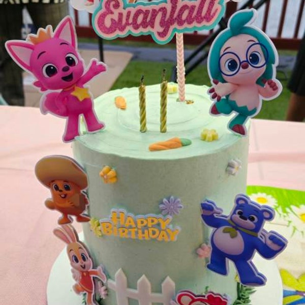 Hogi Cake Topper, Pinkfong Cake Topper, Baby Shark Cake Topper,pinkfong ...