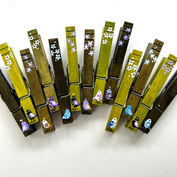 Student Classroom Clothespins Hand Painted Personalized Kids Artwork ...