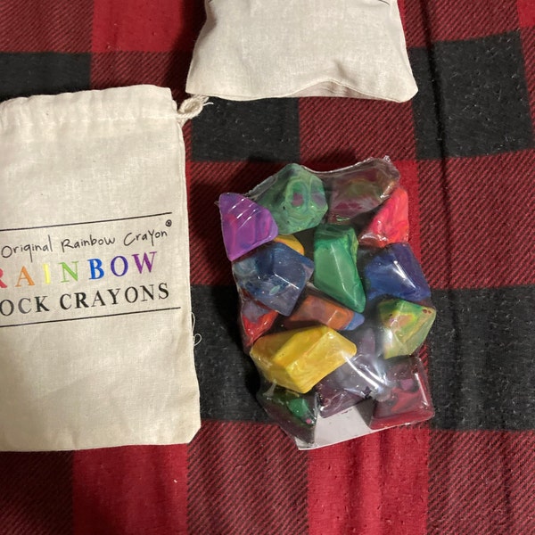 Rainbow Crayon Gift for Children, Rainbow Rock Original Rainbow Crayons ...