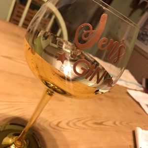 Gin Glass Decal, Gin Glass Sticker, Names for Drinks Glasses ...