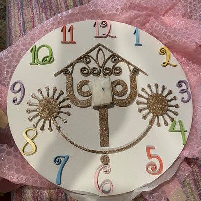 Mickey Farmhouse Clock Hidden Mickey Clock Disney Clock - Etsy