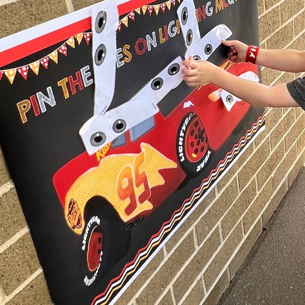 Disney Cars Birthday Sign Chalkboard - Lightning Mcqueen Birthday Sign ...