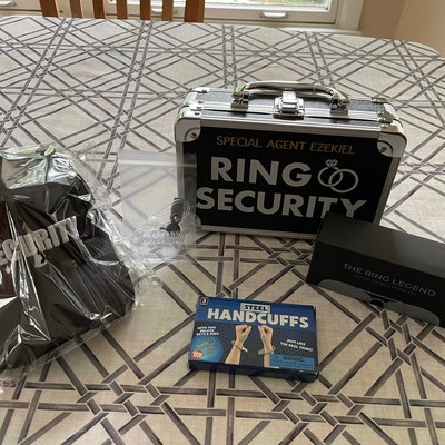 RING SECURITY Briefcase With Ring Holder Inside Ring Bearer Case ...
