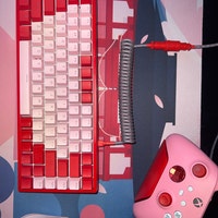 Pink Custom Coiled Keyboard USB Cable Pink Coiled Cable - Etsy