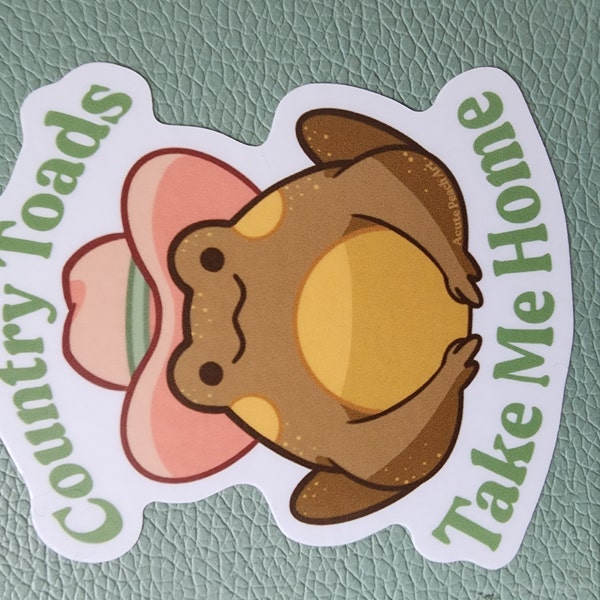 Country Toad Vinyl Sticker - Etsy