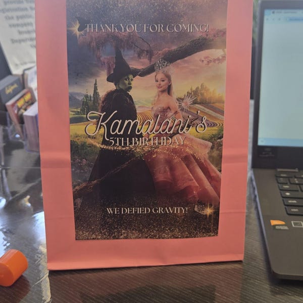 Wicked Movie Chip Bag Template, Wicked Movie Party Favor, Wicked Party ...