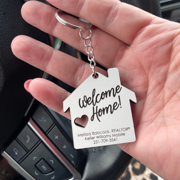 BULK - Welcome Home Keychain Closing Gift - Etsy