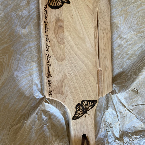 Monarch Butterfly 12-inch French Beech Wood Spoon, Personalization ...