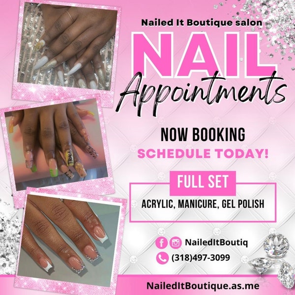 Nail Appointments Flyer, DIY Nails Book Now Available, Nail Flyer ...