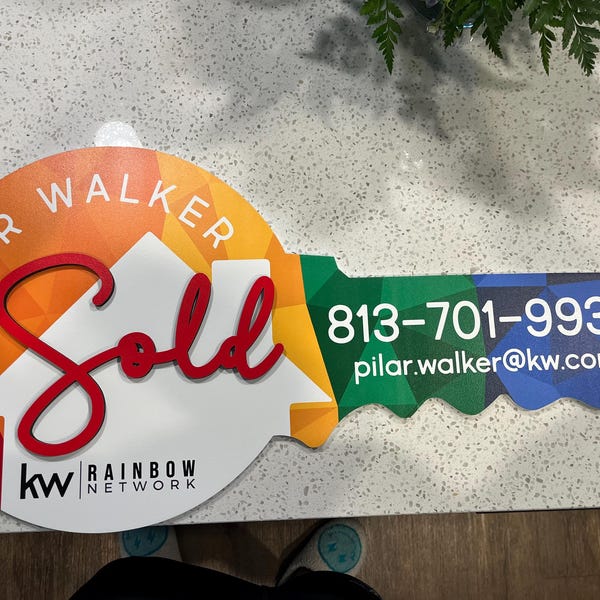 Closed Sign, Sold Wooden, Closing Gift Real Estate Agent Broker ...