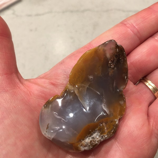 GIANT 2.2lb Tumbled Botryoidal Agate Limb Cast UV Green (montana ...