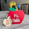 Teacher Wooden Apple- Teacher Appreciation Gift- Apple Pencil Holder ...