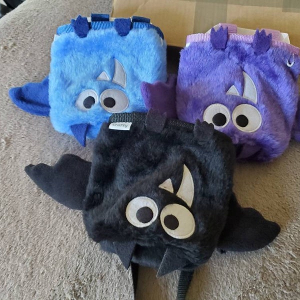 Blue Five Toothed Monster Chalk Bag - Etsy