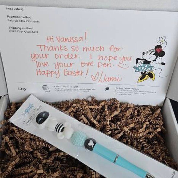 Lilo and Stitch Inspired Autograph Pen, Beaded Ballpoint Pen With ...