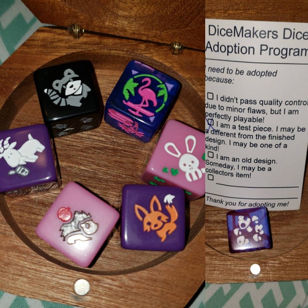 Animal Dice - Dice Sets of Two, Four or Six - Mix and Match - Etsy