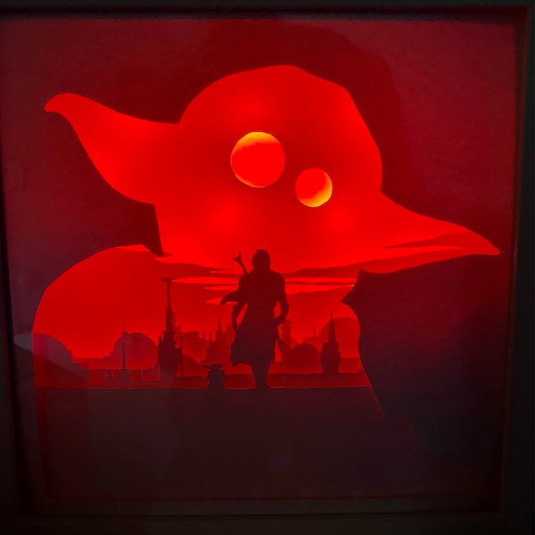 Star Wars Paper Cut Lightbox, Shadow Box, SVG, 3D Paper Cut Template ...