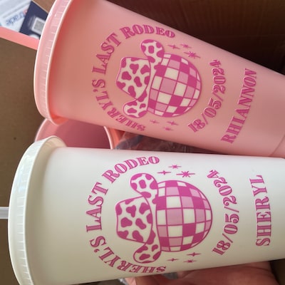 Personalised Hen Party Cups, Last Rodeo Hen, Cowgirl Hen Party, Cowgirl ...