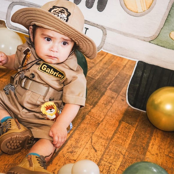 Personalized Safari Outfit for Baby & Toddler - Wild One Birthday ...