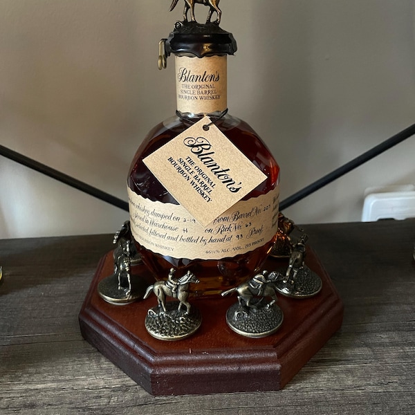 Blanton's Bourbon Charred Cork Display Center Oak Barrel Half Stave ...