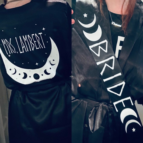 Bride Sash,brides Coven Sash, Bachelorette Sash, Gothic Bridal Party ...