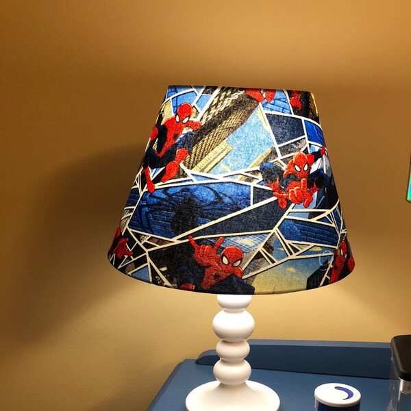 Spider-man Lamp Shade (marvel Comics). Shades Are 9.5" X 5" X 7" Tall ...