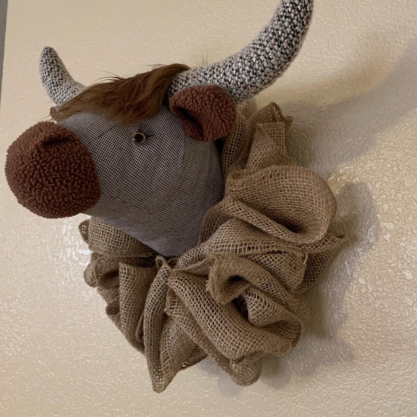 Faux Highland Cow Head Wall Decoration Sewing Pattern and Tutorial. - Etsy