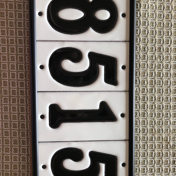 House Numbers Address Tiles Set - Vintage French Country Farmhouse ...