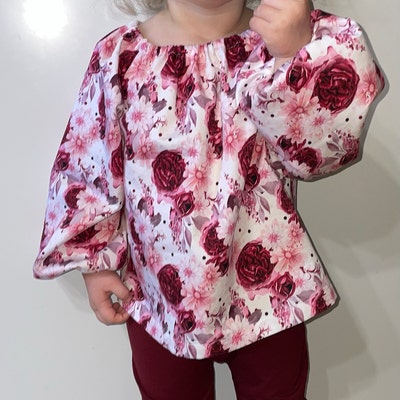 Girls Top Pattern Pdf, Girls Sewing Pattern Pdf, Peasant Top Pattern ...