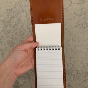 Leather Notepad Flip Cover Case Stationary Personalized Gift Made in ...