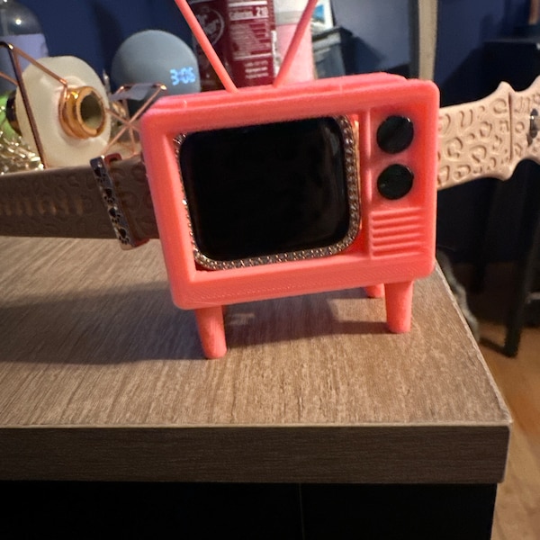 Mini TV Apple Watch Charging Station, Valentines, Personalized Man Gift ...