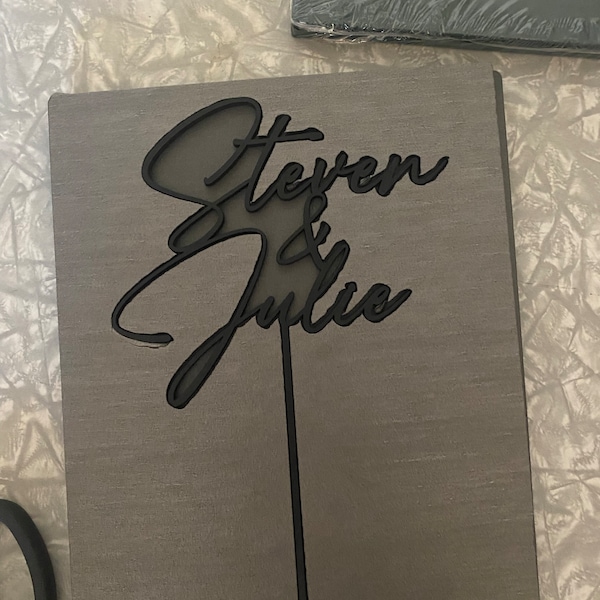 Personalized Cake Topper, Custom Names Cake Topper, Mr and Mrs Cake ...