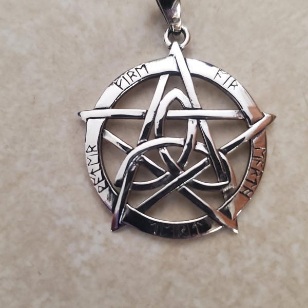 Sterling Silver 925 Snake in Pentagram Circle Pendant in Gift Box - Etsy