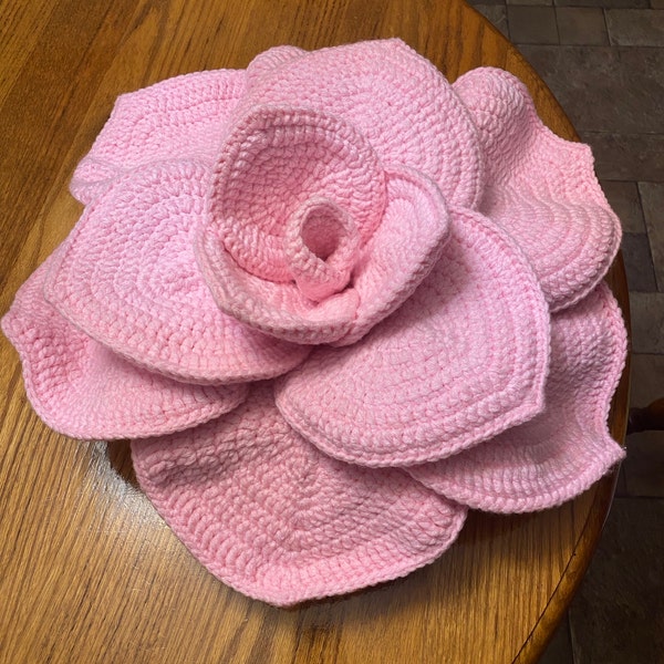 Crochet Rose Cushion Pattern: Photo Tutorial (PDF Pattern) - Etsy