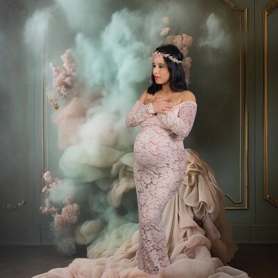 10 Digital Backdrops, Boho Indoor Floral Arches, Maternity Backdrop ...