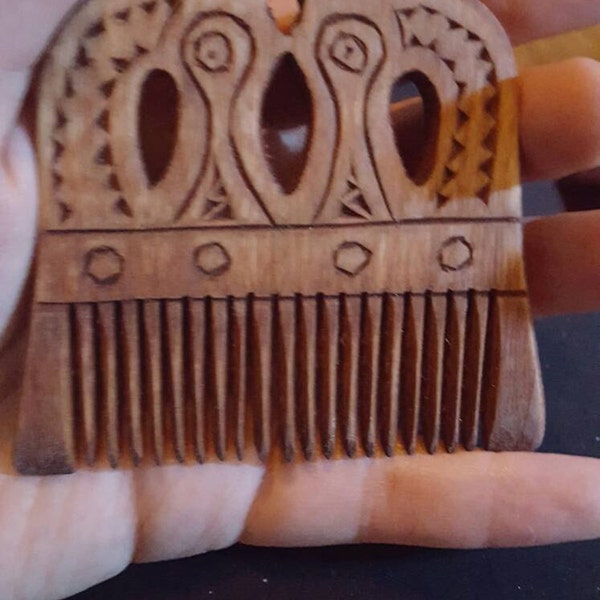 Viking Wooden Comb With a Pattern From Northen Norway - Etsy