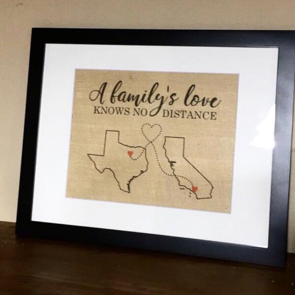 FRAME INCLUDED! Long Distance Family Gift Christmas Gifts for Mom ...