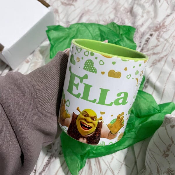 Shrek Personalised Tumbler. Ogre Gift. Cartoon Character. Face Meme ...