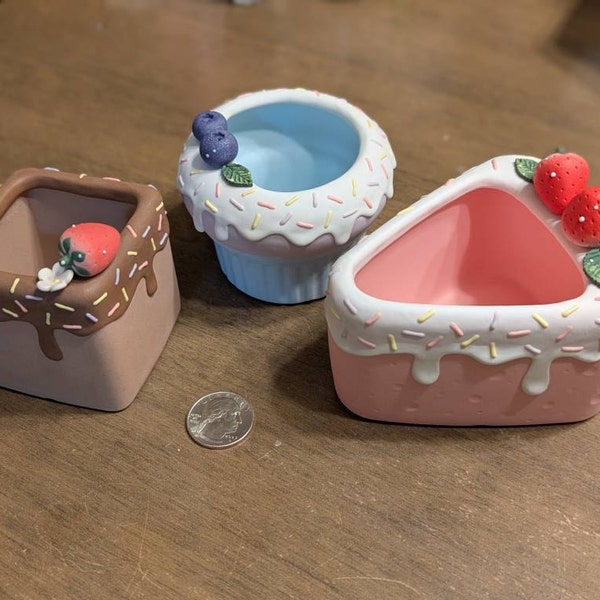 Handmade Ceramic Cake Planter: Dessert Lover Gift - Etsy