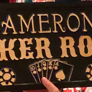 Personalized Poker Room Sign Custom Poker Game Room Name Sign for Man ...