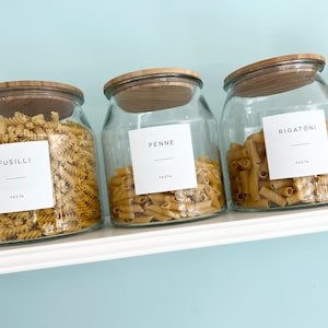 Extra Large Wide Mouth Glass Kitchen Storage Jar With White Waterproof ...