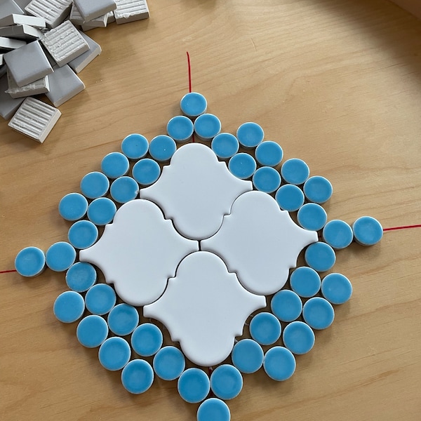 45 Round Ceramic Mosaic, 11 Color for Choose.mini Flat Marbles, Ceramic ...
