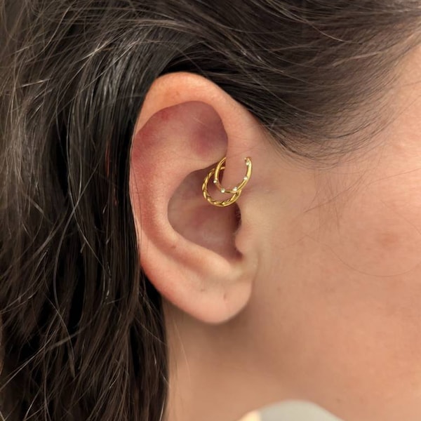 Rose Gold Top Down Belly Button Ring Flower CZ Dangle Floating Belly ...