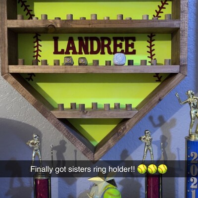 American Flag Baseball Ball & Ring Holder - Etsy