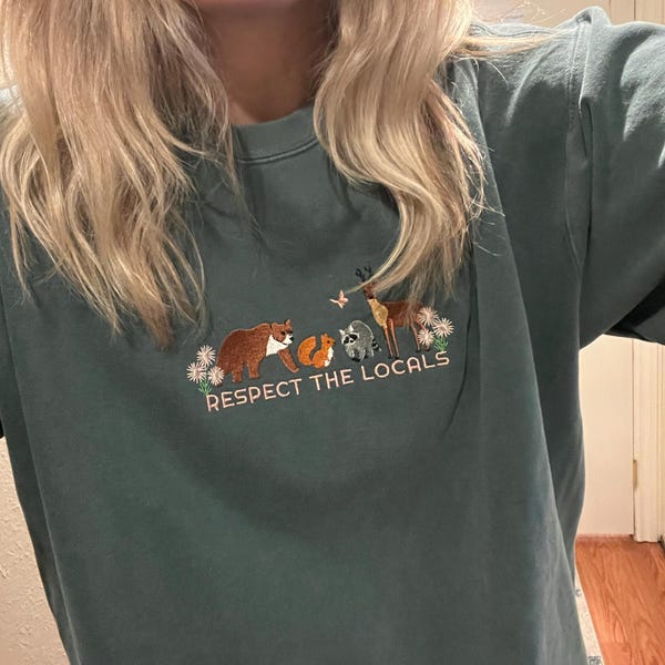 Respect Local Wildlife Embroidered Sweatshirt, Protect National Parks ...