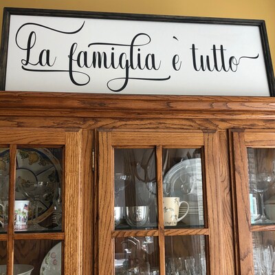 La Famiglia Sign, Family is Everything Sign, Italian Wood Sign, Family ...